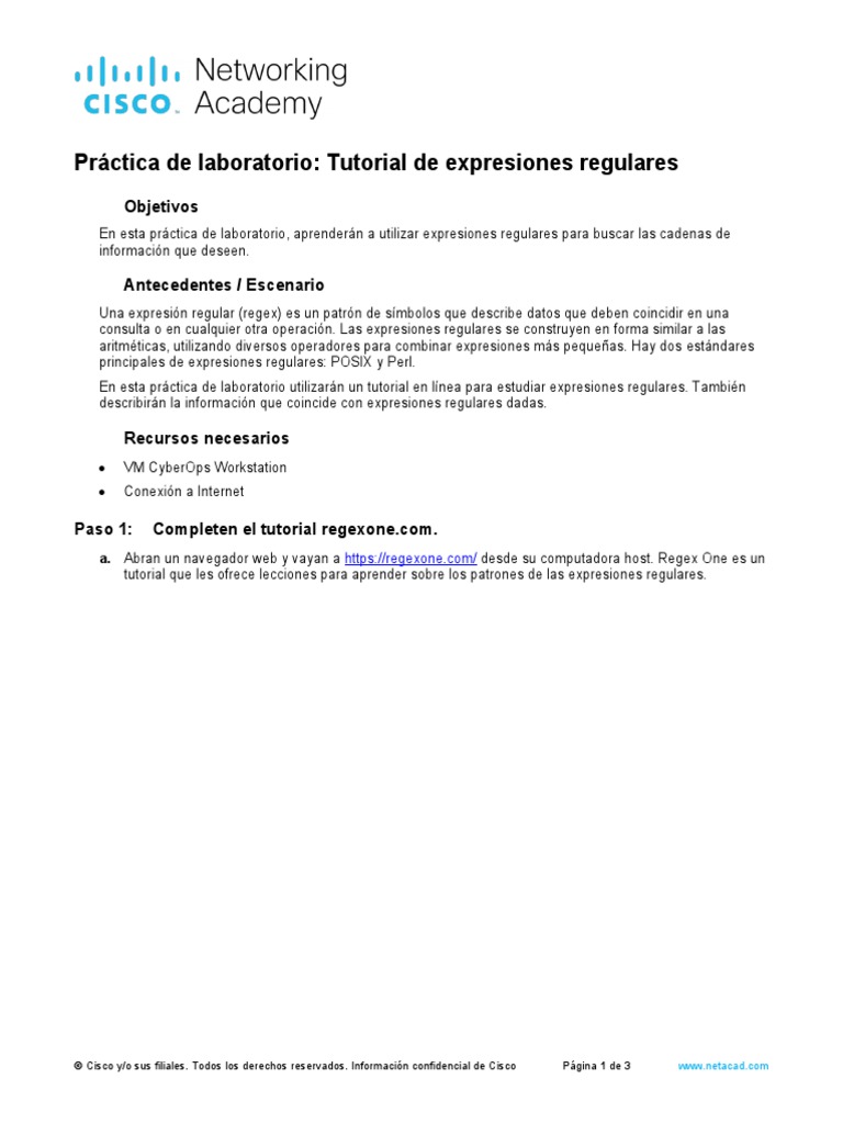 Tutorial Regex: Práctica y Verificación | PDF | Expresión regular | Tecnologías de la información