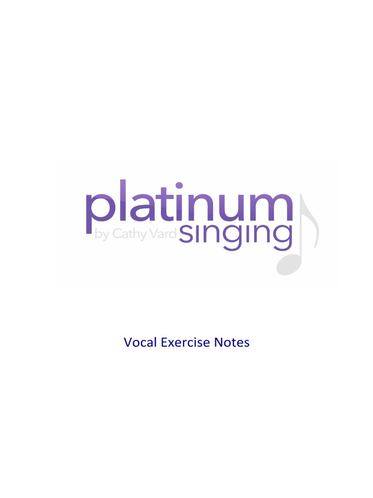 1.1 Vocal Exercise Notes PDF | PDF | Singing | Human Voice