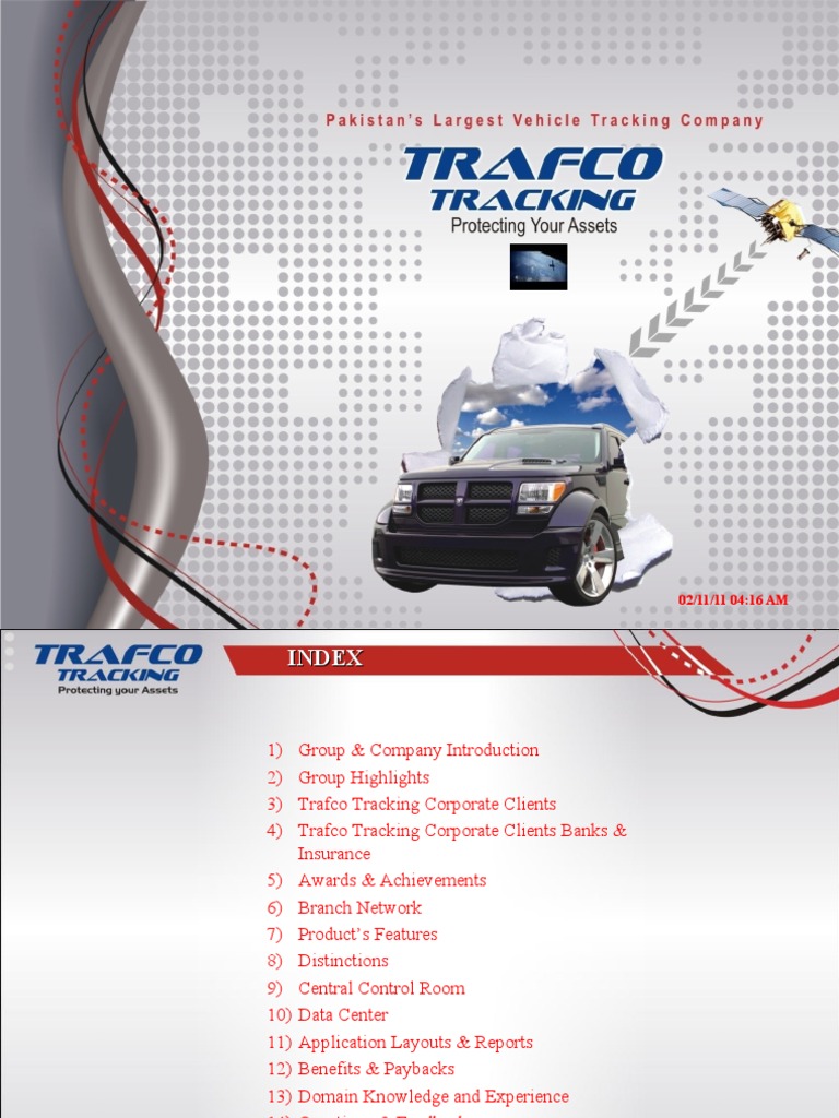 Trafco Tracking Presentation New 27 March | PDF | Telecommunications ...
