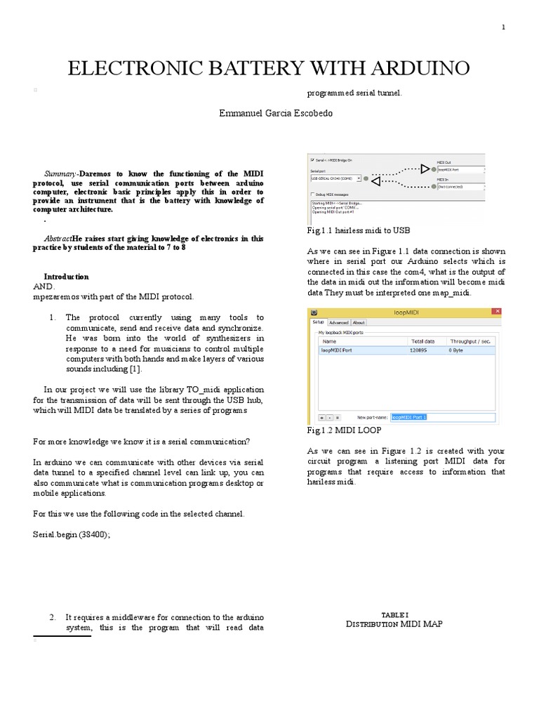 Electronic Battery With Arduino: Emmanuel Garcia Escobedo | PDF | Telecommunications | Computer ...