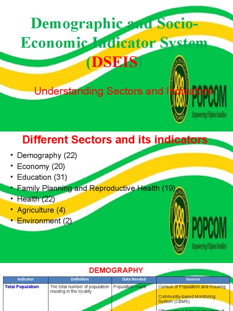 Demographic and Socio-Economic Indicator System - MFO - LTM - HMD ...