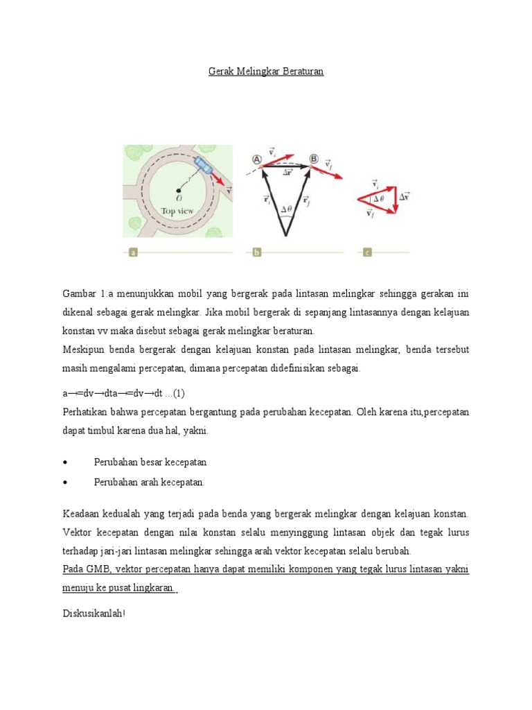 Gerak Melingkar Beraturan | PDF