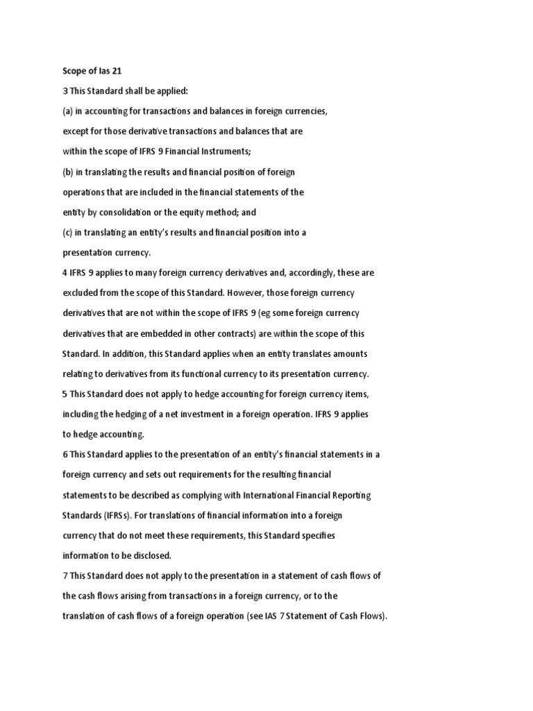 Scope of Ias 21 | PDF