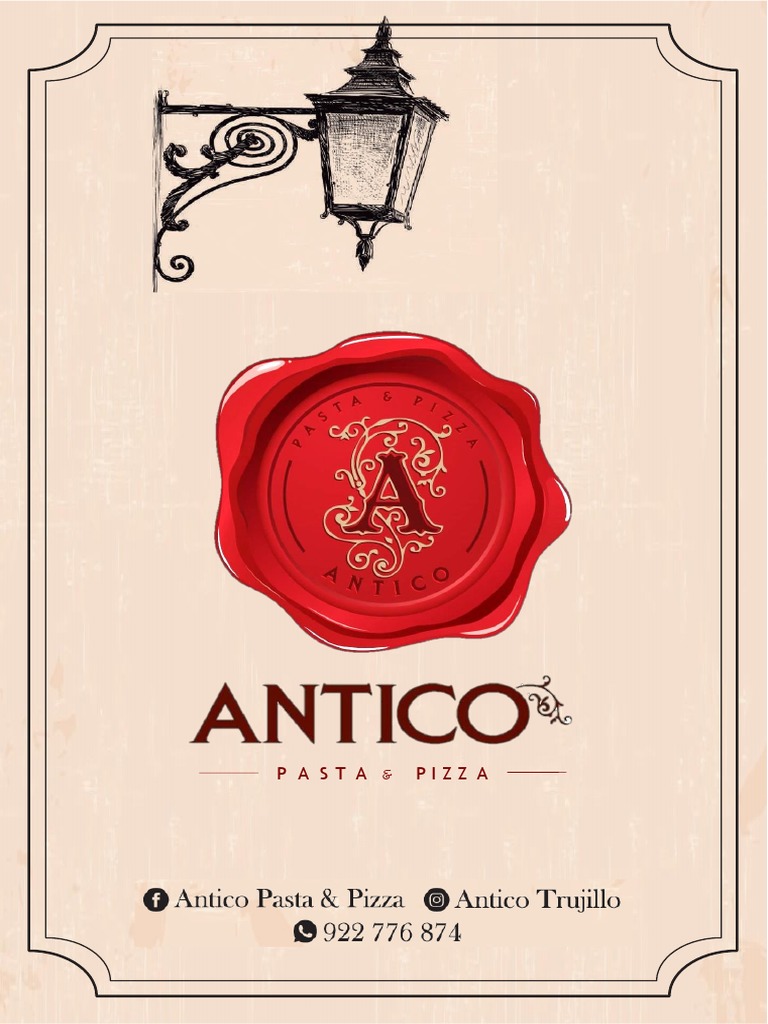 Carta Virtual Antico Pasta & Pizza PDF | PDF | Pizza | Lasaña