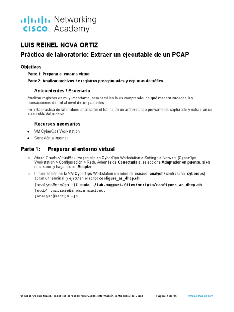 12.2.2.10 Lab - Extract An Executable From A PCAP | PDF | Protocolo de ...