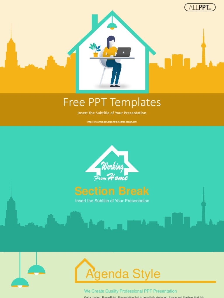 Working From Home PowerPoint Templates | PDF | Microsoft Power Point ...