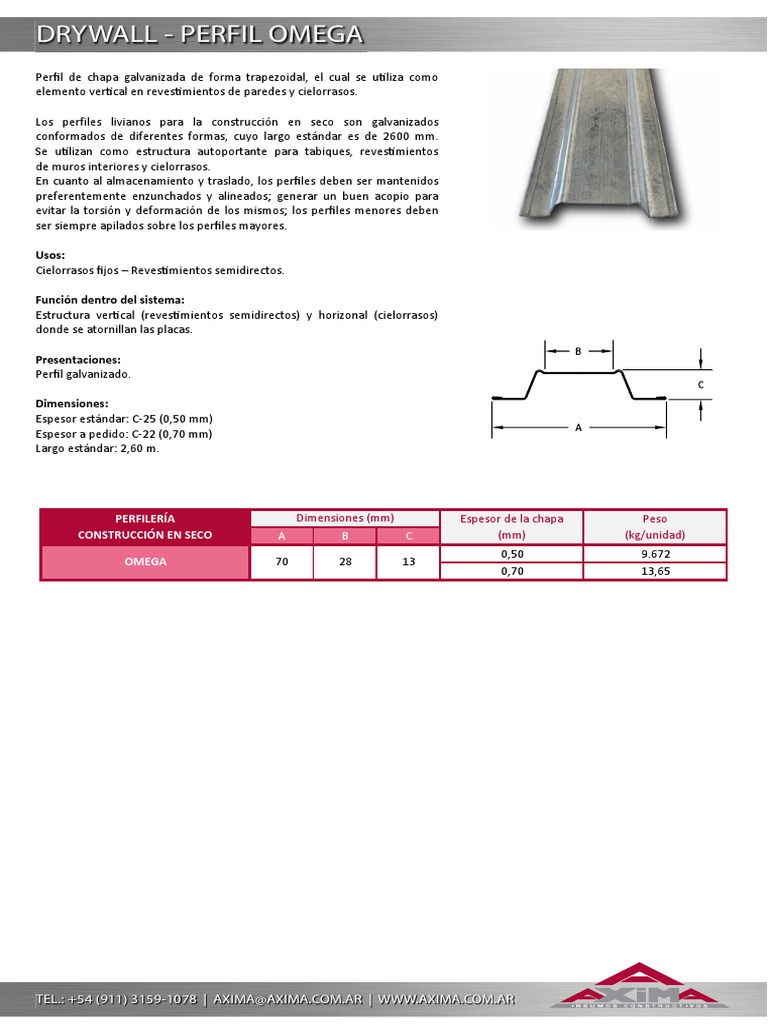 Drywall Perfil Omega | PDF