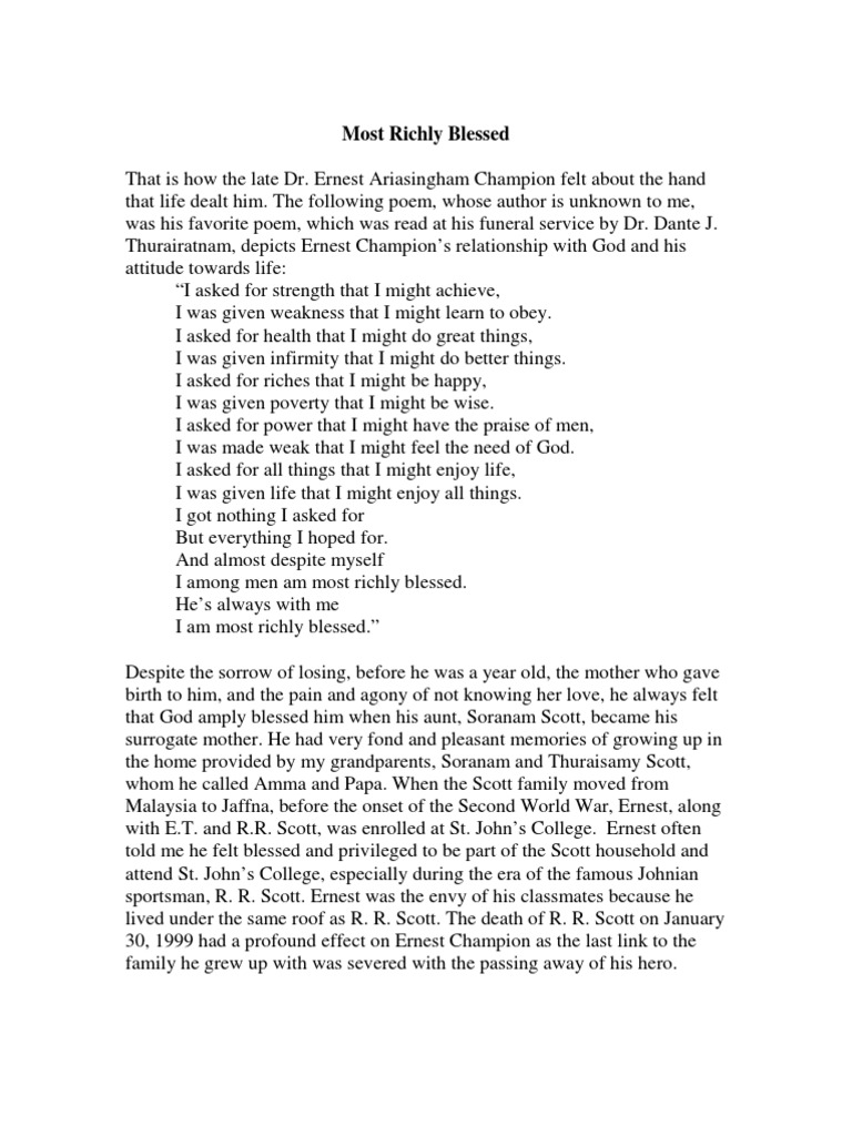 Most Richly Blessed | PDF | Bowling (Cricket)