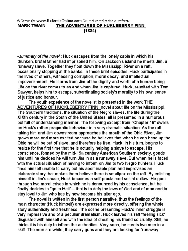 Mark Twain The Adventures o | PDF | Huckleberry Finn | Adventures Of ...