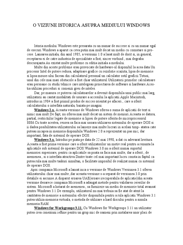Istoria Windows | PDF