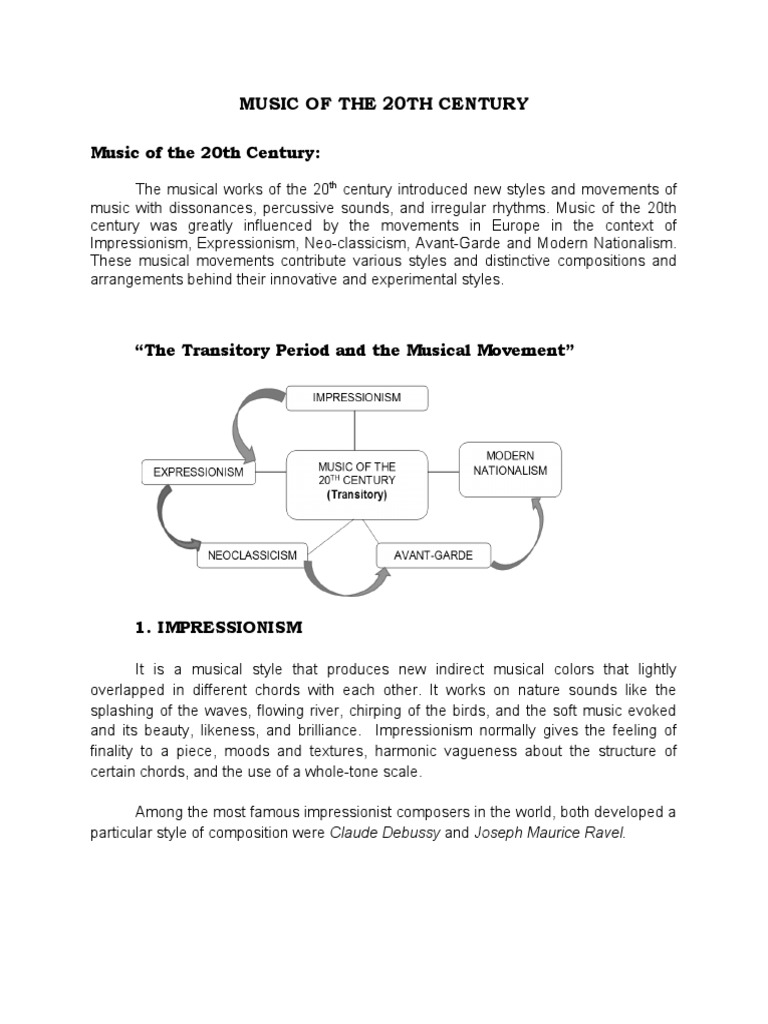 (Day 1) Music of The 20TH Century | PDF | Concerto | Orchestras