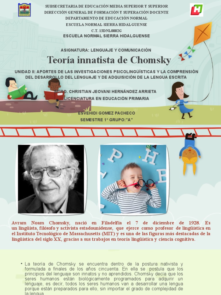 Teoría Innatista | PDF | Noam Chomsky | Aquisición de idioma