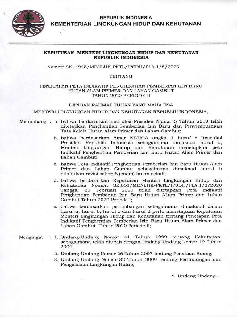 Peta PIPPIB 2020 Periode II Ditetapkan | PDF