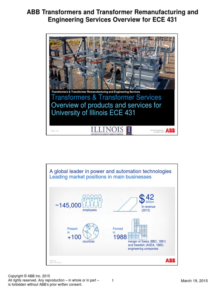 Transformers & Transformer Services: Overview of Products and Services ...