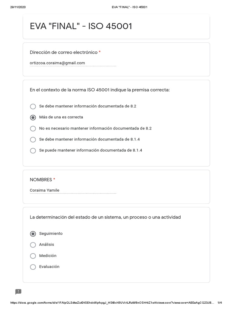 Eva - Final - Iso 45001 PDF | PDF | Organización internacional para la estandarización | Business