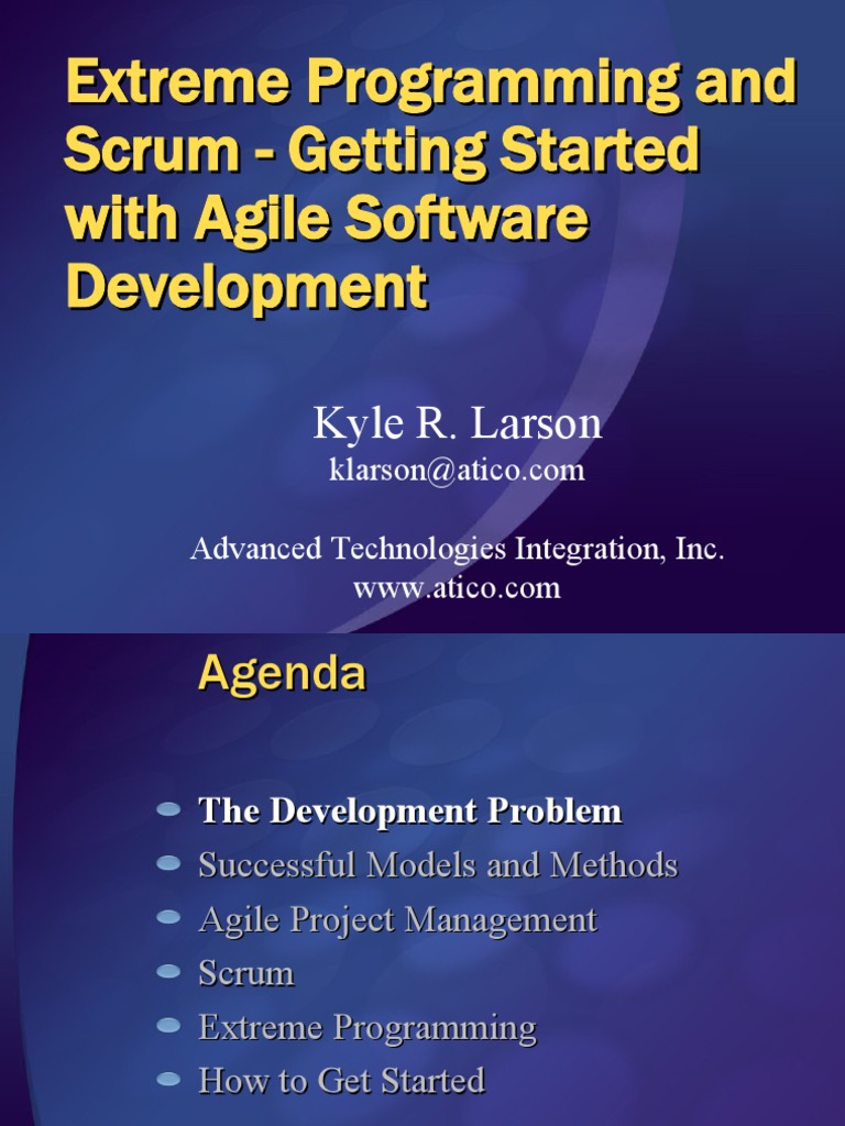 Extreme Programming and Scrum - Getting Started With Agile Software ...
