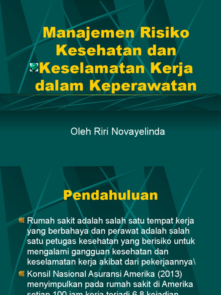 Manajemen Risiko K3 Keperawatan | PDF