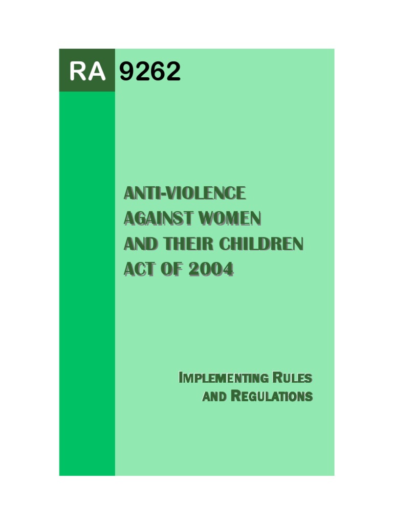 Republic Act No. 9262 Violence Against Women and Children PDF | PDF ...