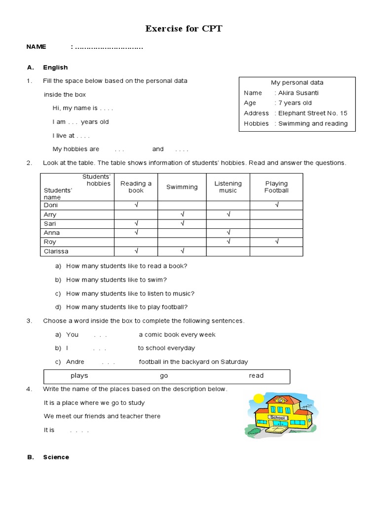 Exercise For CPT: Name | PDF