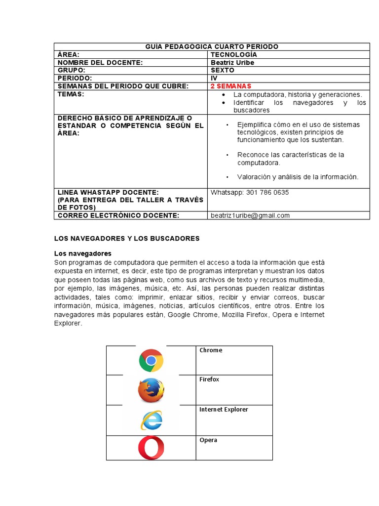 Guia 2 Cuarto Periodo | PDF | Internet | ciberespacio