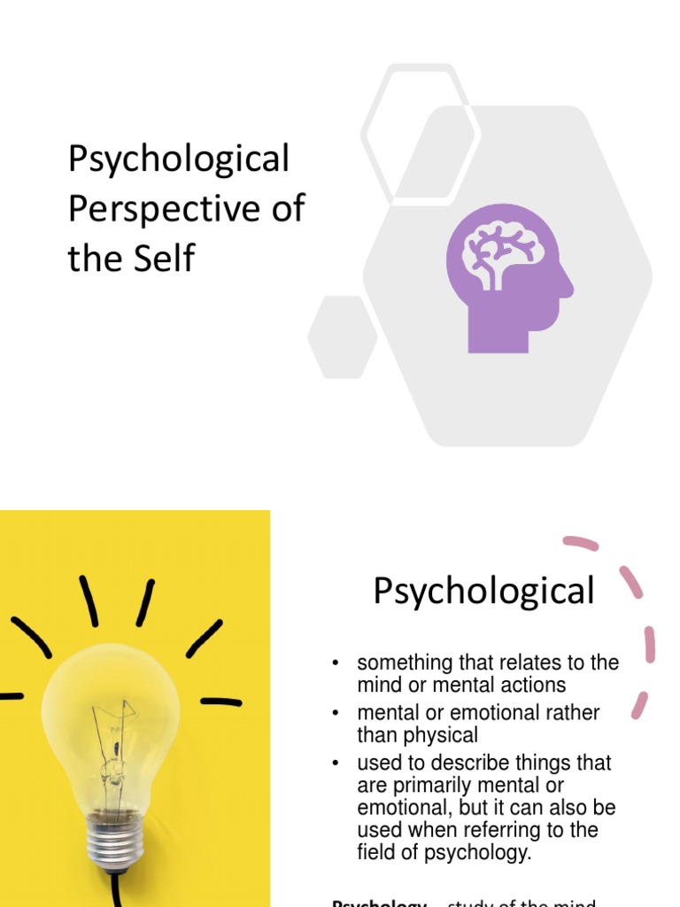 4 - Psychological Perspective of The Self PDF | PDF | Self | Self Concept