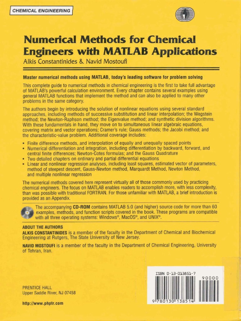 Methods For Chemical: Engineers With MAUAB Applications | PDF | Numerical Analysis | Algorithms ...