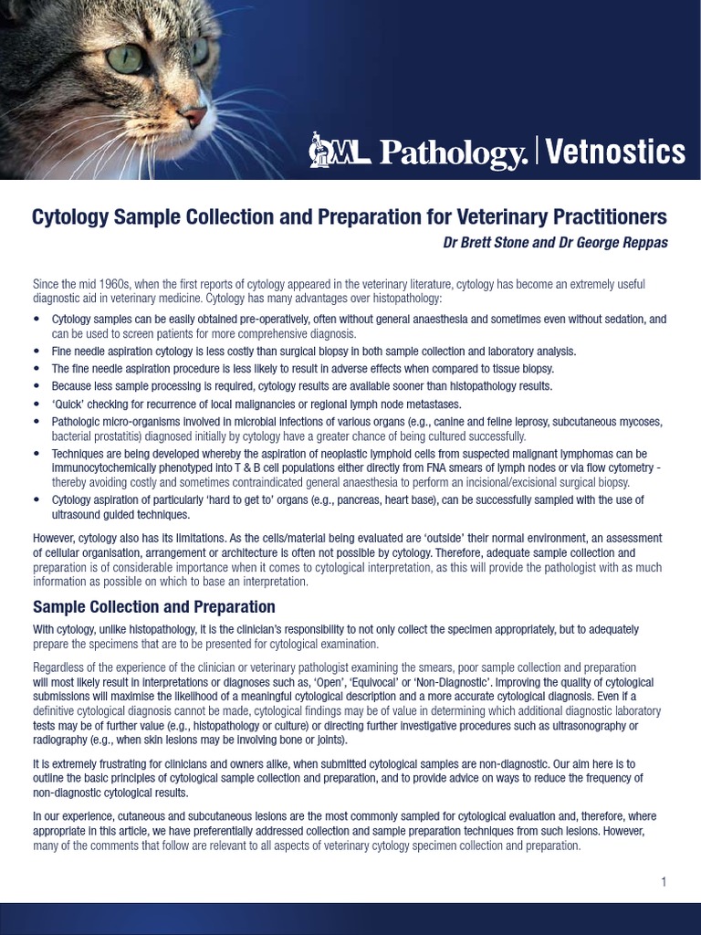 Cytology Sample Collection and Preparation For Veterinary Practitioners ...