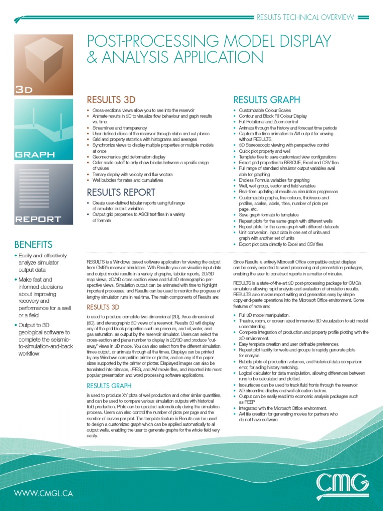 Post-Processing Model Display & Analysis Application: Results 3D | PDF ...