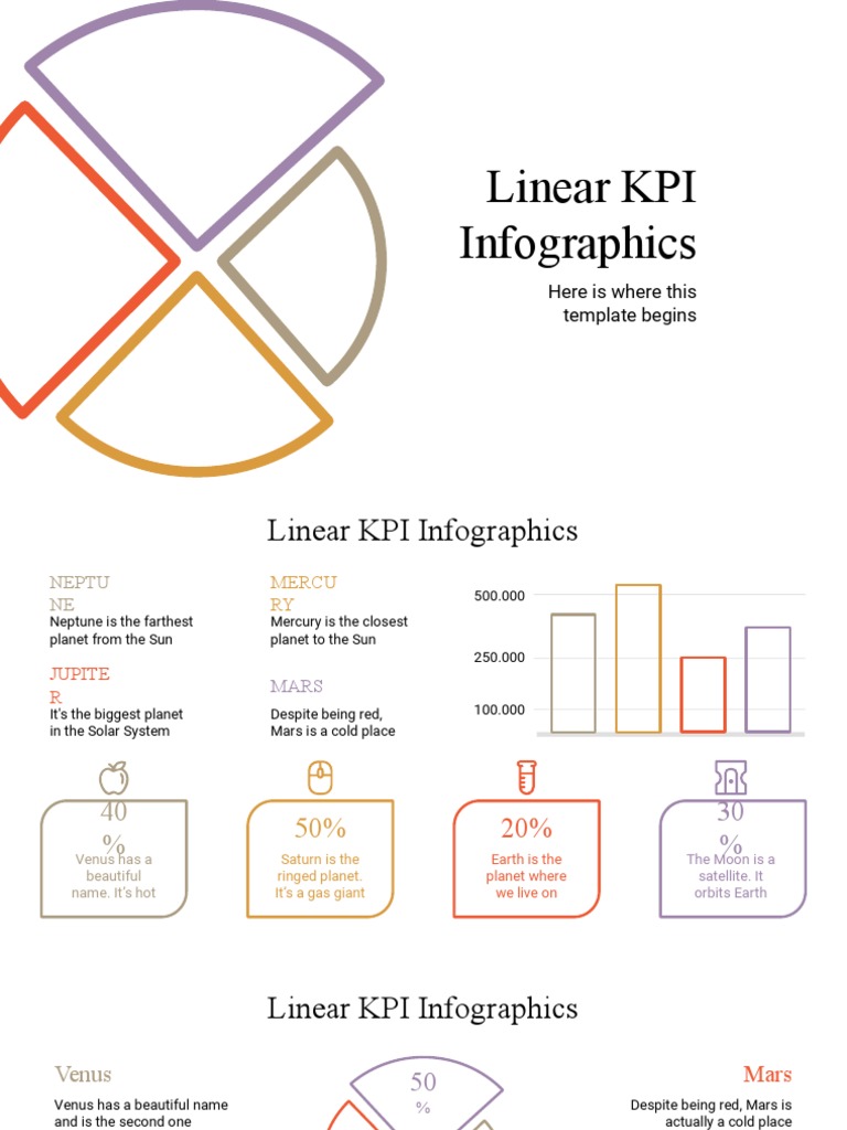 Infographics Linear KPI by Slidesgo | PDF | Planets | Solar System