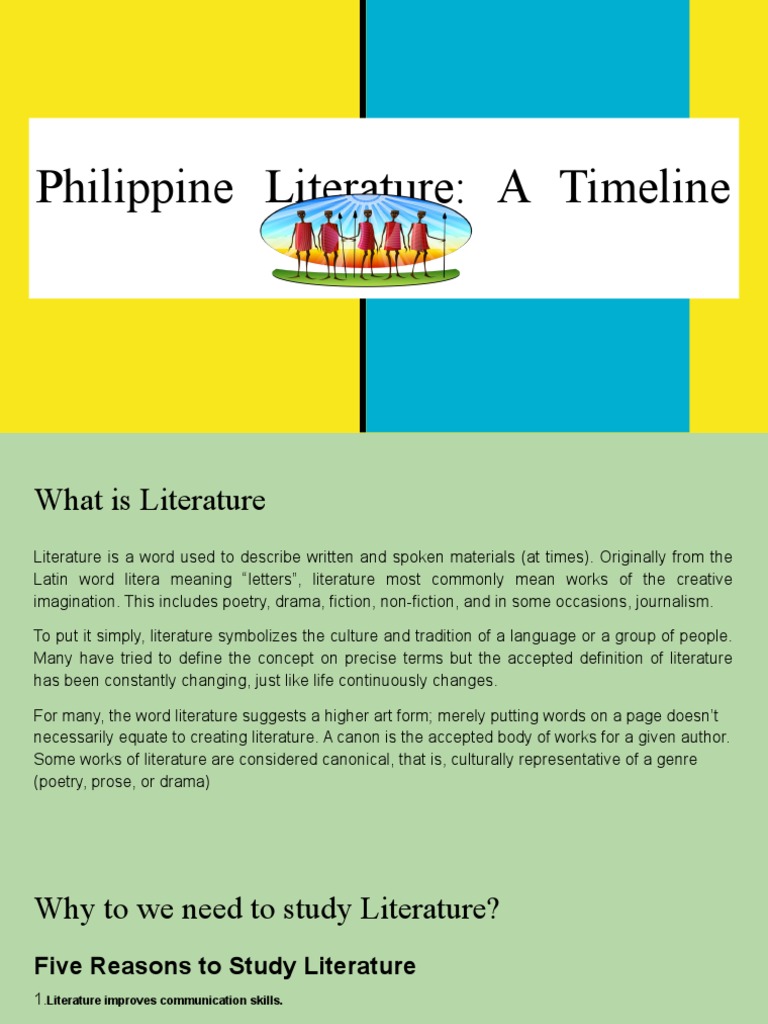 1 Philippine Literature - A Timeline | PDF | Oral Literature | Poetry