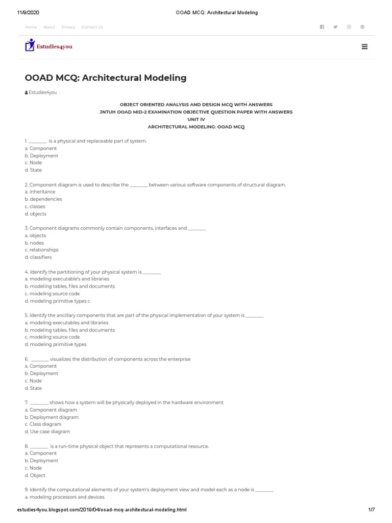 Ooad 4 | PDF | Class (Computer Programming) | Component Based Software Engineering