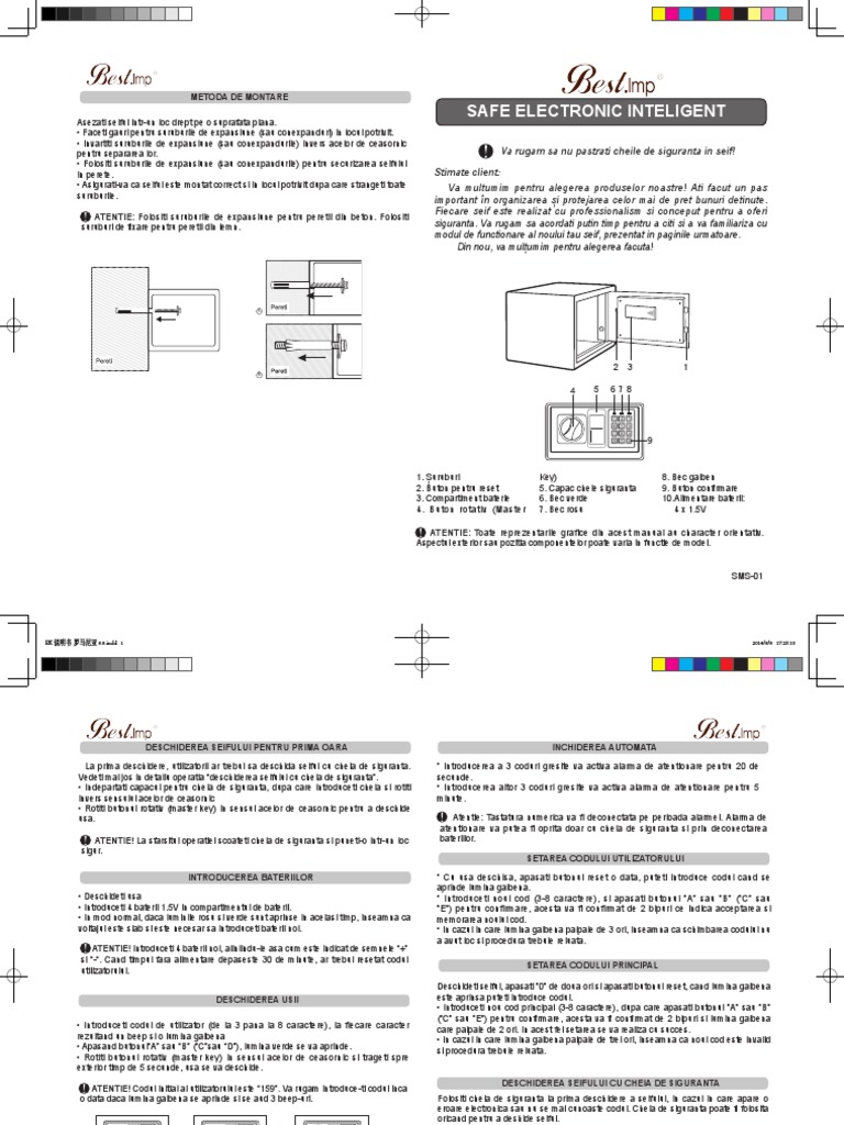 Instructiuni Seif PDF | PDF