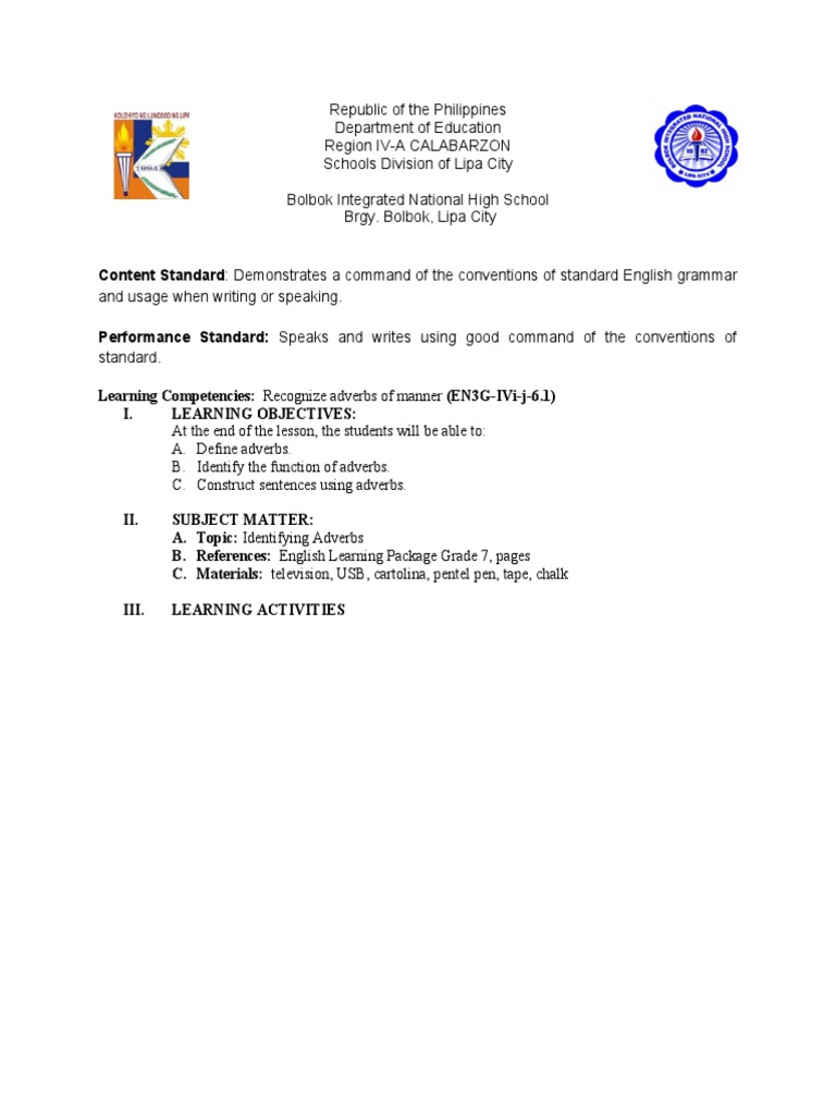 DLP Adverb | Download Free PDF | Behavior Modification | Communication