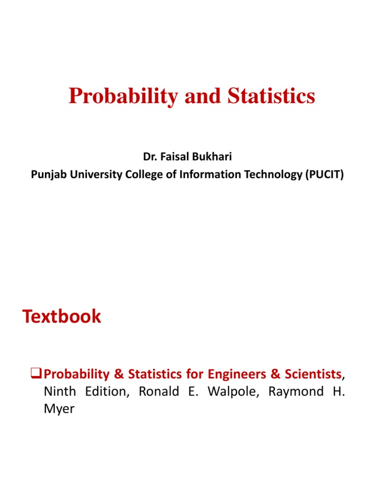 Probability for Engineering Students | PDF | Applied Mathematics | Statistical Theory