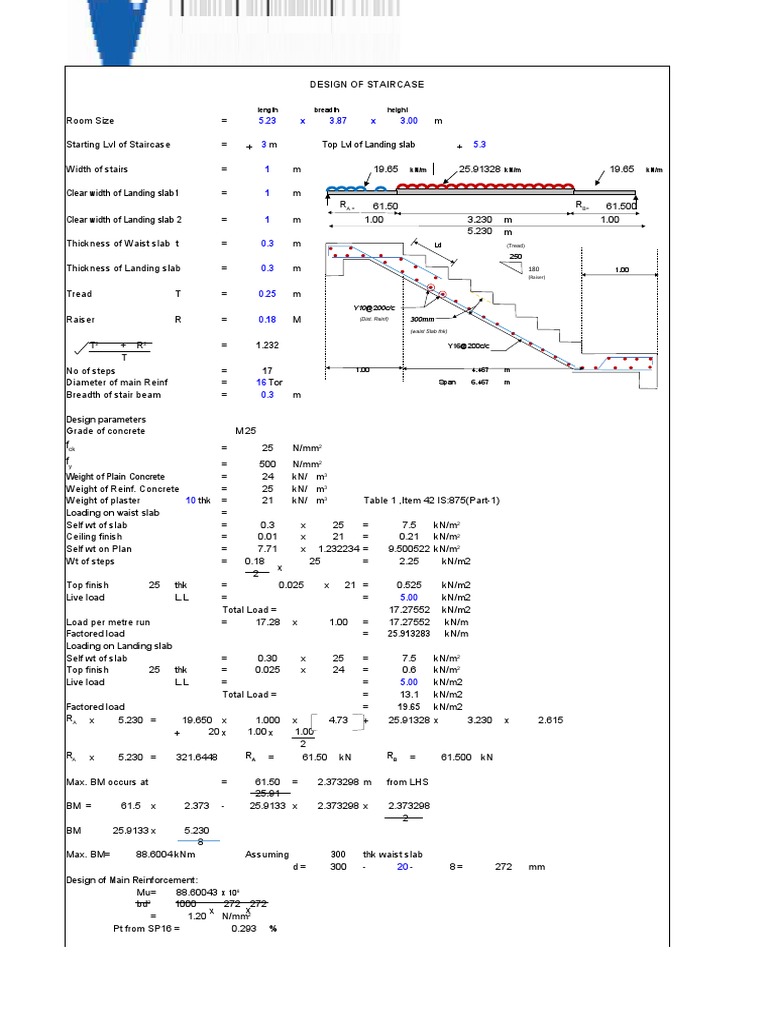 Top LVL of Landing Slab | PDF | Stairs | Architectural Elements