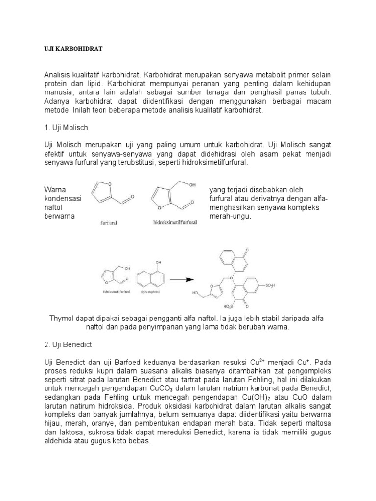 Uji Karbohidrat | PDF
