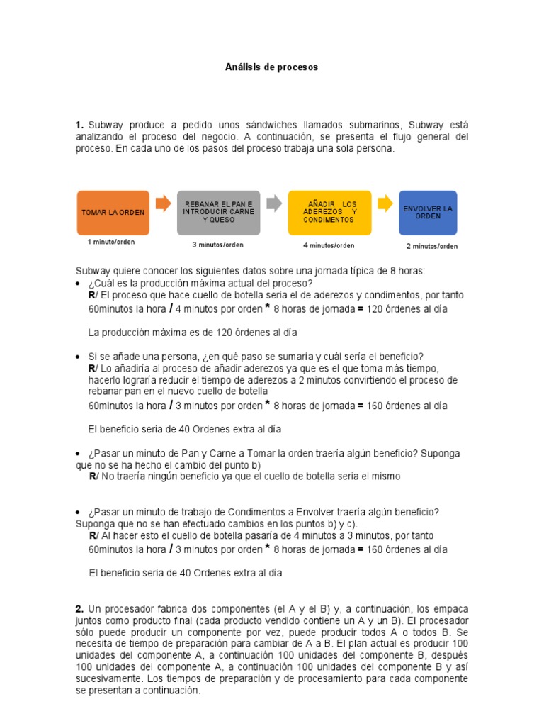 Analisis De Procesos Pdf Business