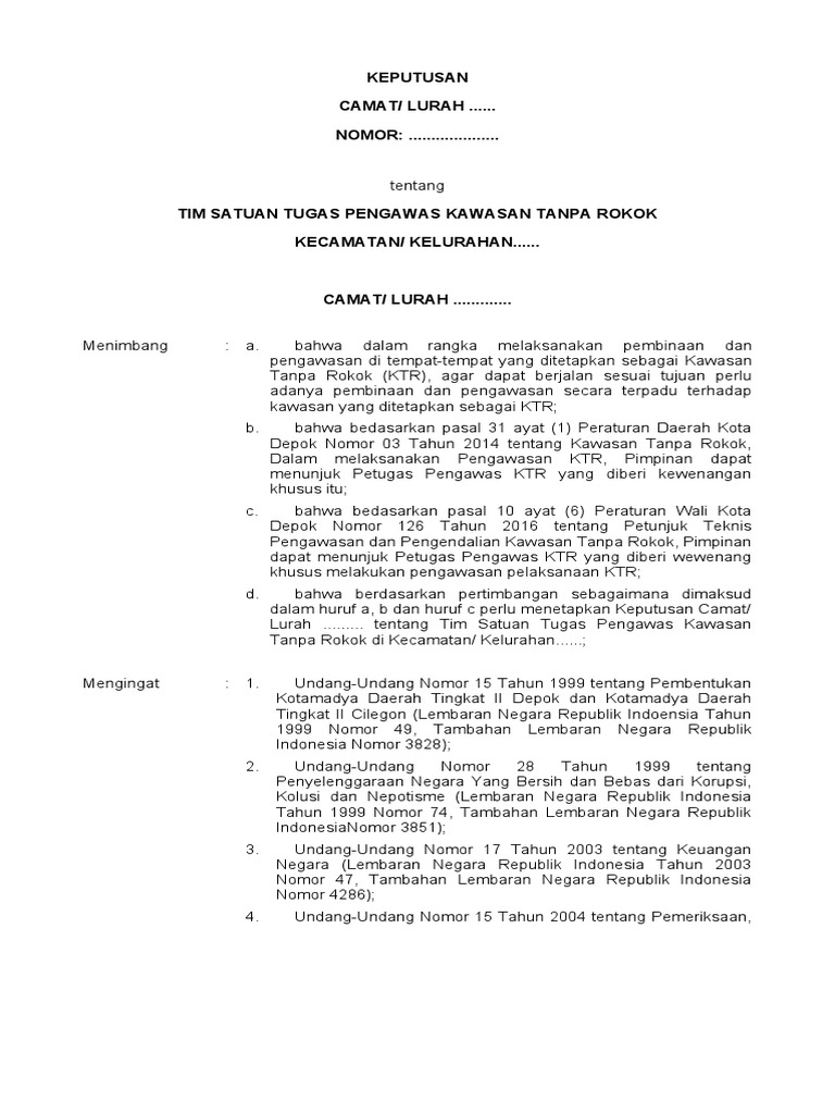 Contoh SK Tim KTR | PDF