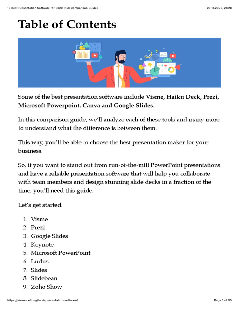 15 Best Presentation Software For 2020 (Full Comparison Guide) | PDF ...