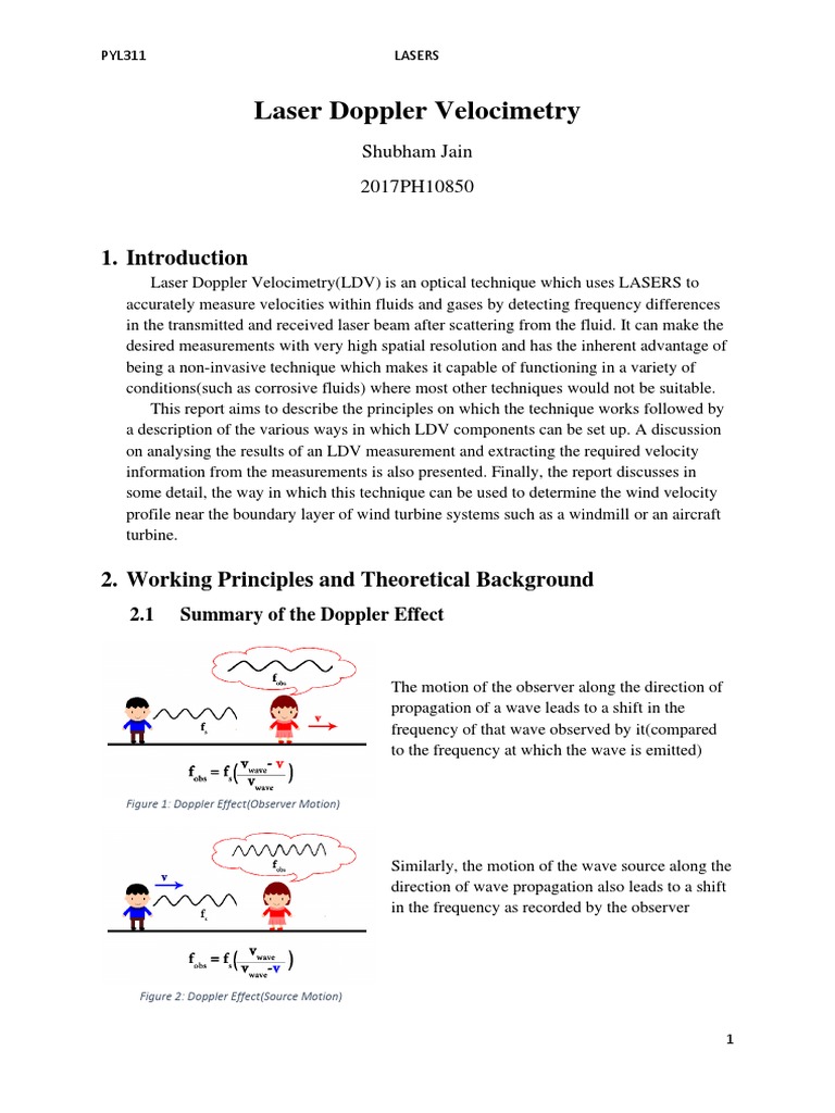 LASER Doppler Velocimetry | PDF | Doppler Effect | Atomic