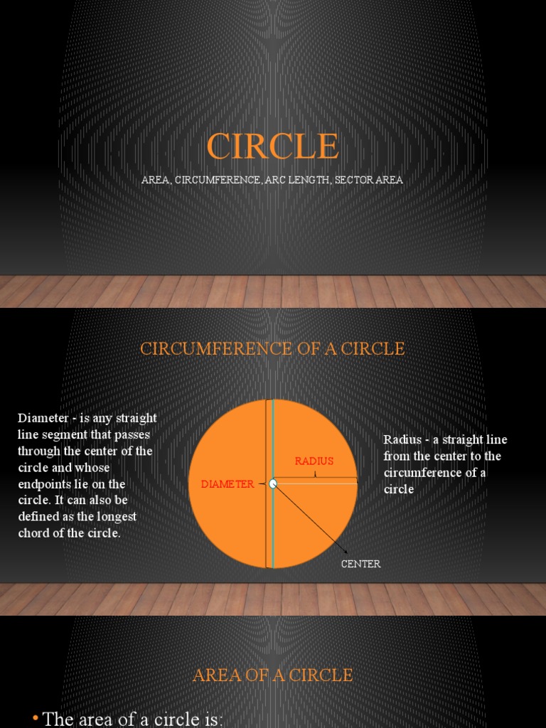 Circle: Area, Circumference, Arc Length, Sector Area | PDF