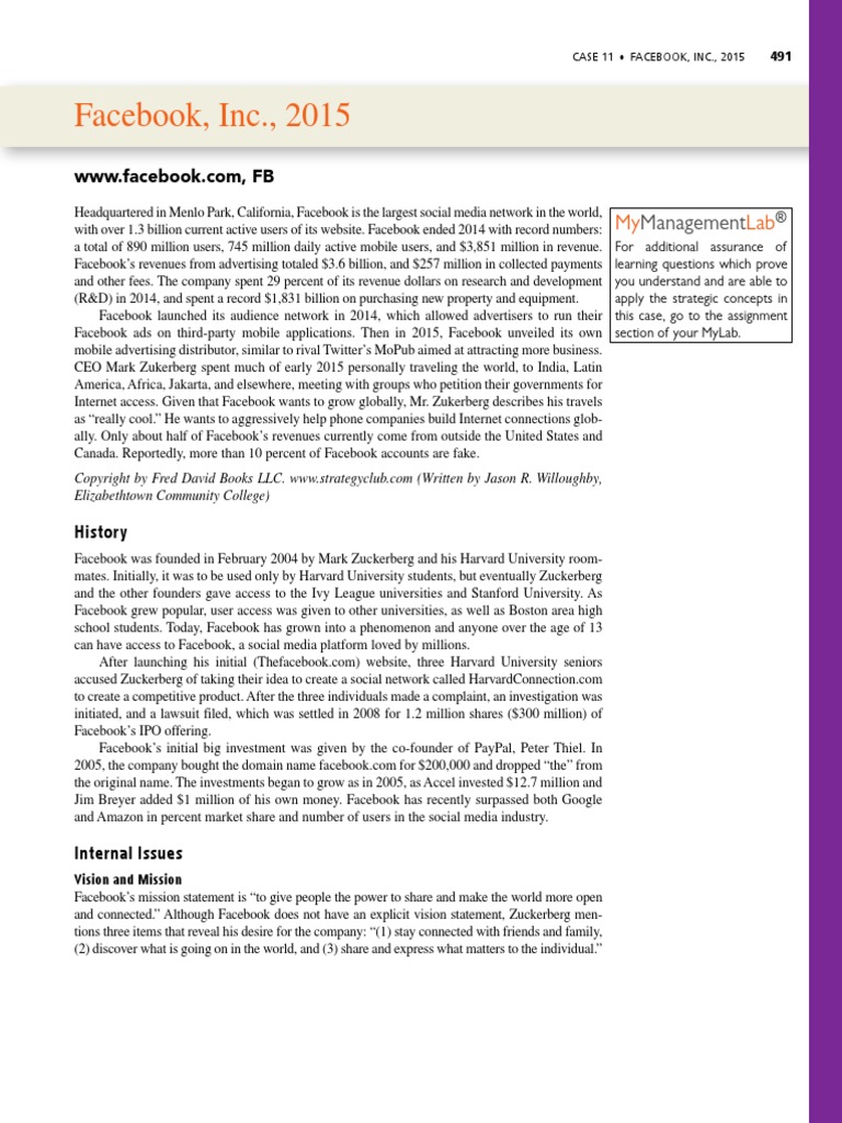 Case Facebook | PDF | Snapchat | Facebook