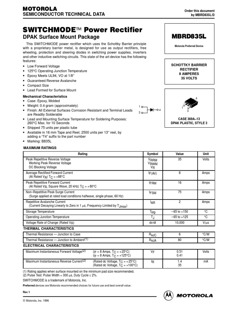 DPAK Surface Mount Package: Semiconductor Technical Data | PDF ...