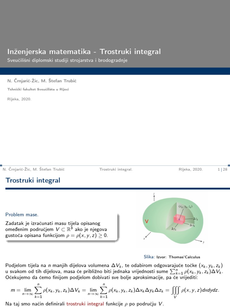 IM-Trostruki Integral | PDF
