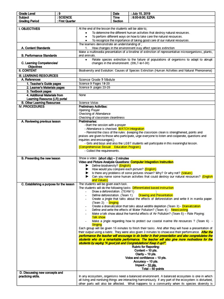 Science Grade 9 Module | PDF | Ecosystem | Biodiversity
