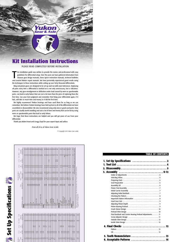 Yukon General Installation Instructions | PDF | Automotive Industry ...