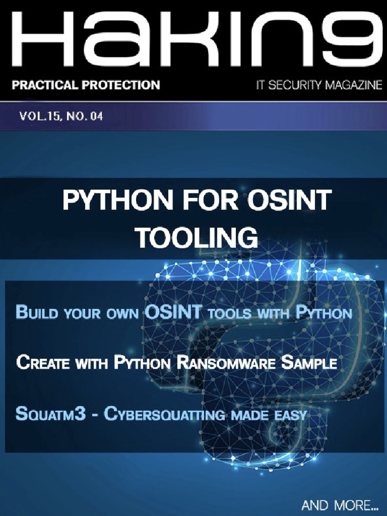 Preview Python For Osint Tooling Pdf Ransomware Scada