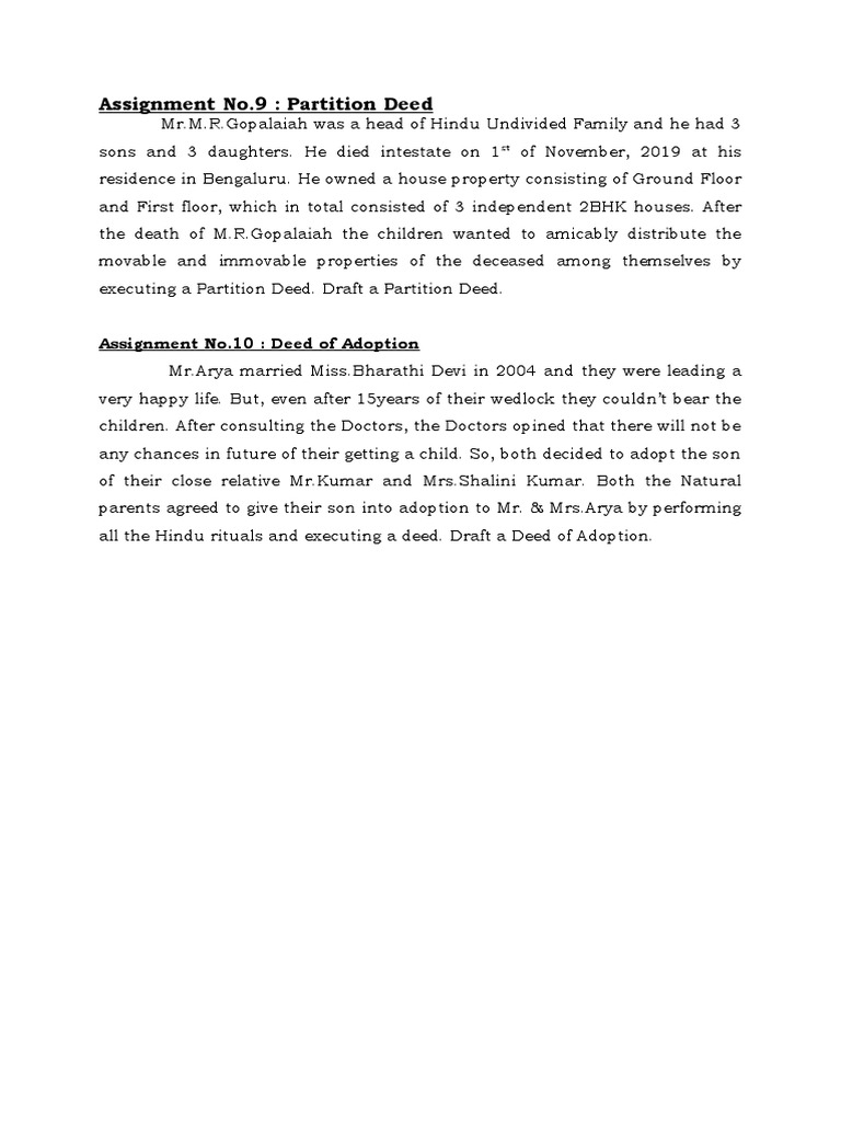 9 Partition Deed | Download Free PDF | Land Lot | Deed