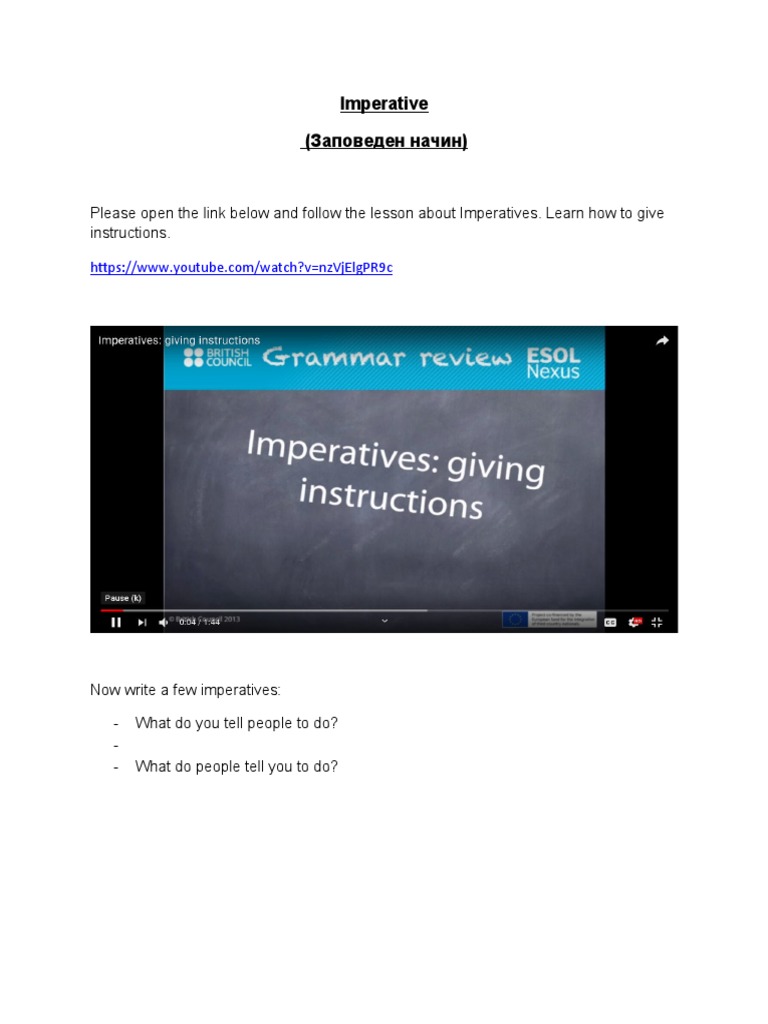 Understanding Imperative Form | PDF | Career & Growth | Computers