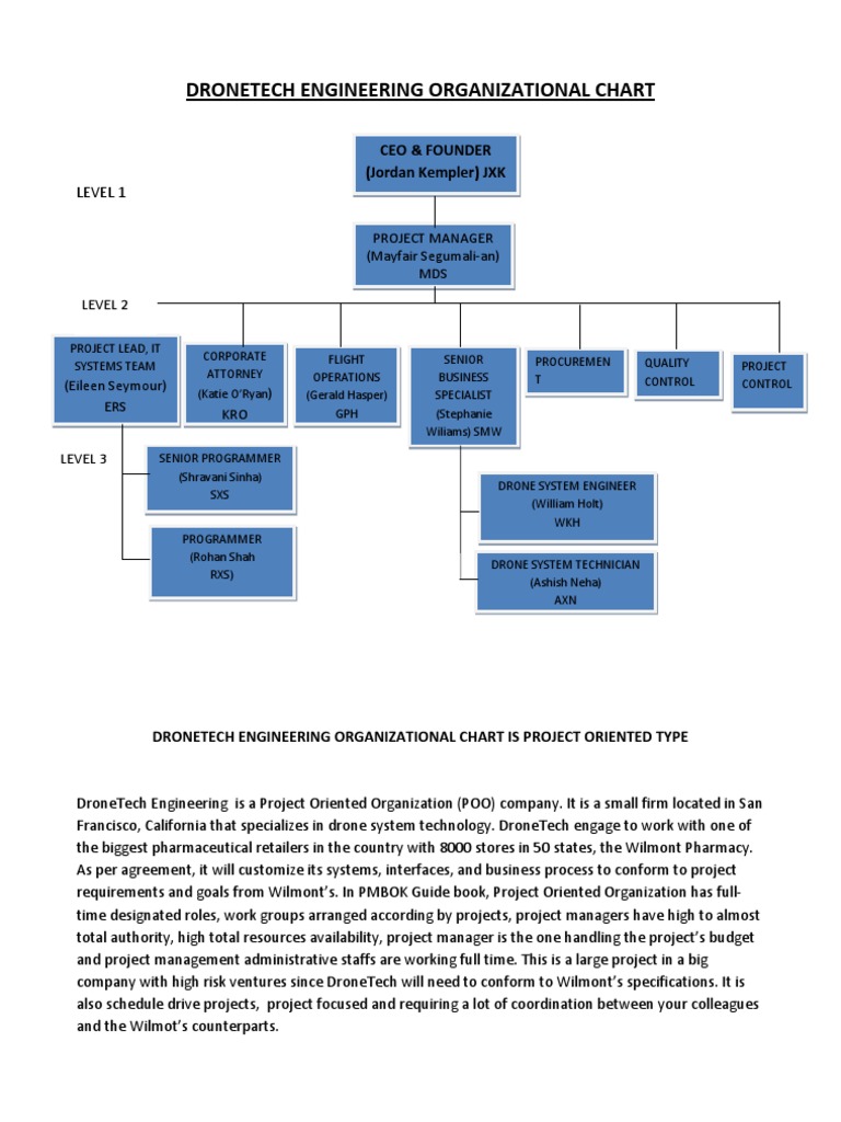 MDS - DroneTech Engineering Organizational Chart | PDF | Business ...